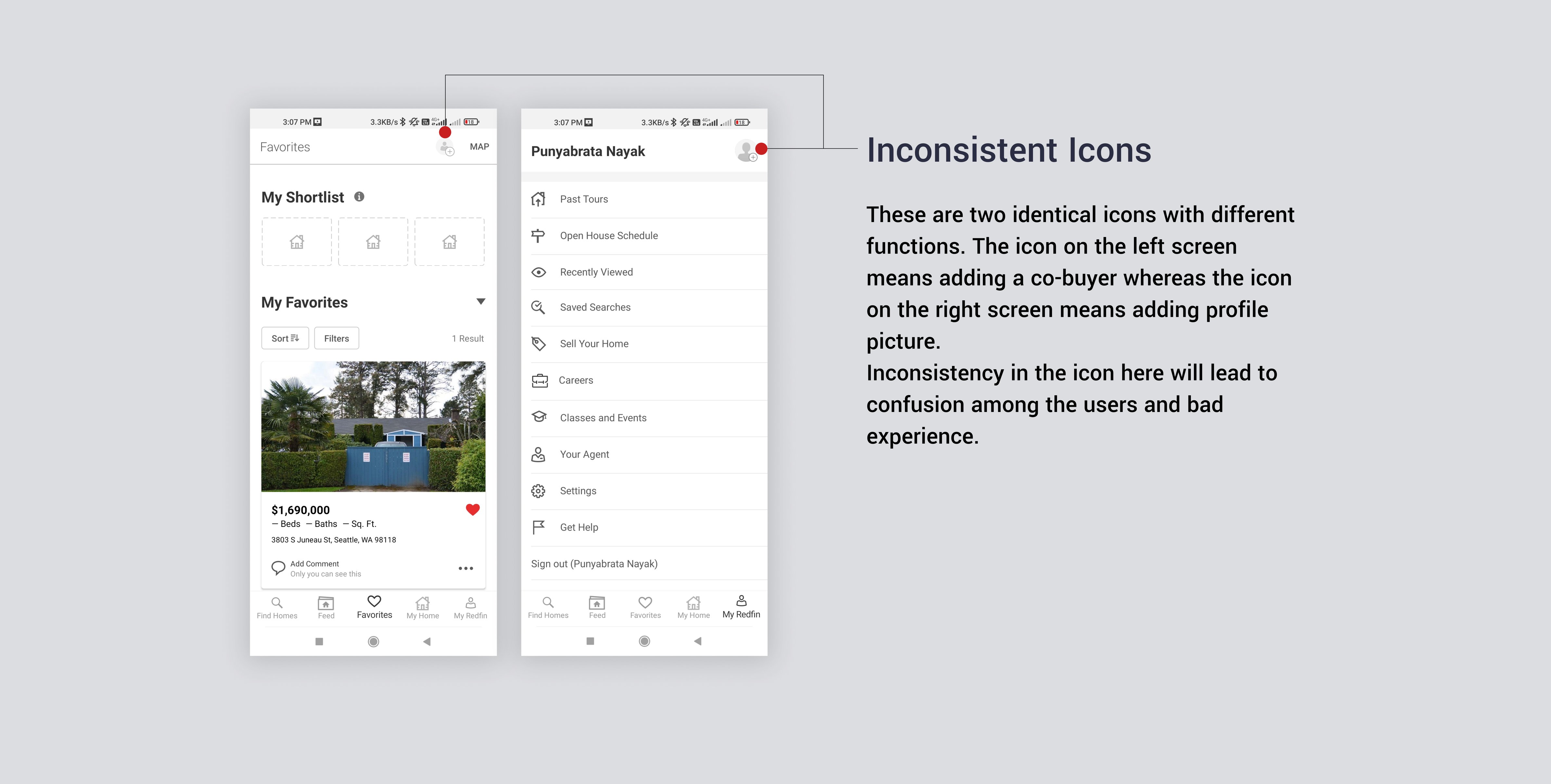 Redesigning UI/UX of the Redfin App