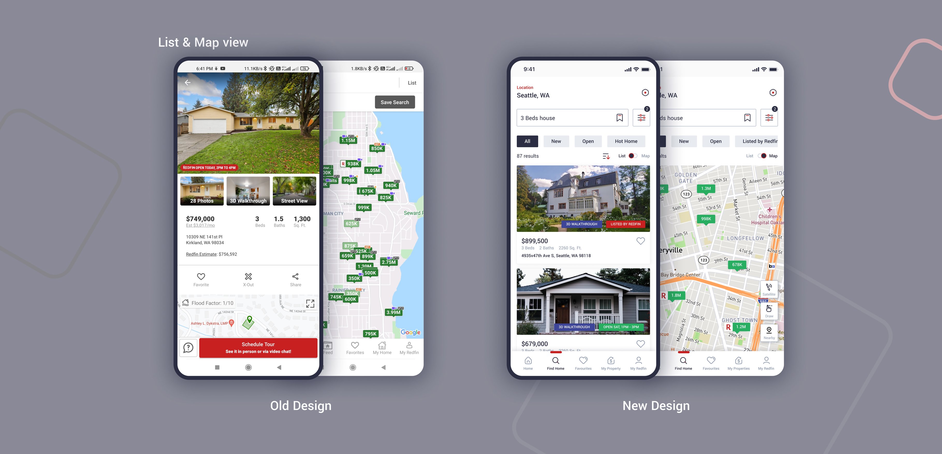 Redesigning UI/UX of the Redfin App