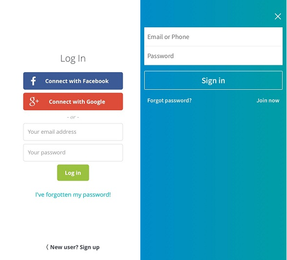 15 Login Screen Examples for Mobile App Developers